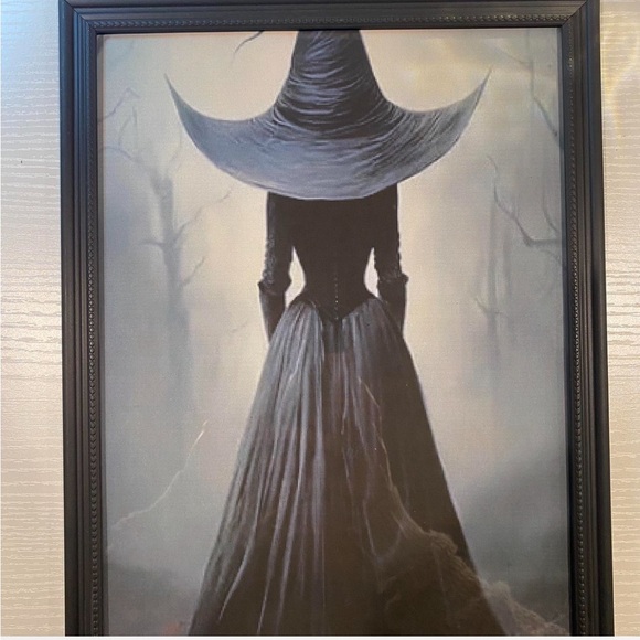 boutique | Holiday | Beautiful Vintage Black And Grey Witch Portrait ...